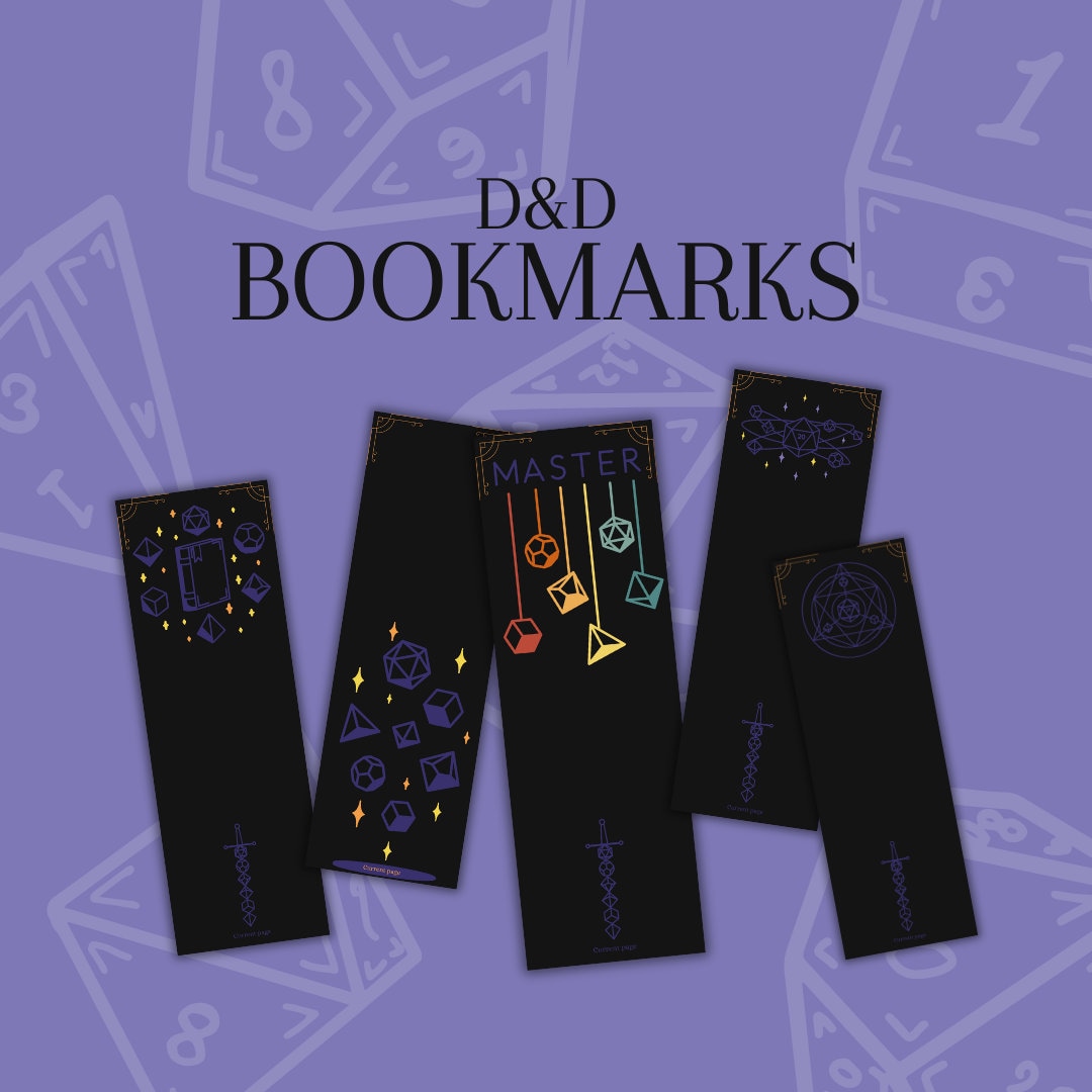 Dungeons and Dragons Bookmarks | Digital Download | D&D 5E | DND ...