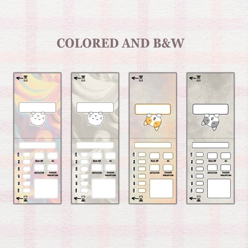 D&D 5e Initiative Tracker Dungeons and Dragons Printable - Etsy