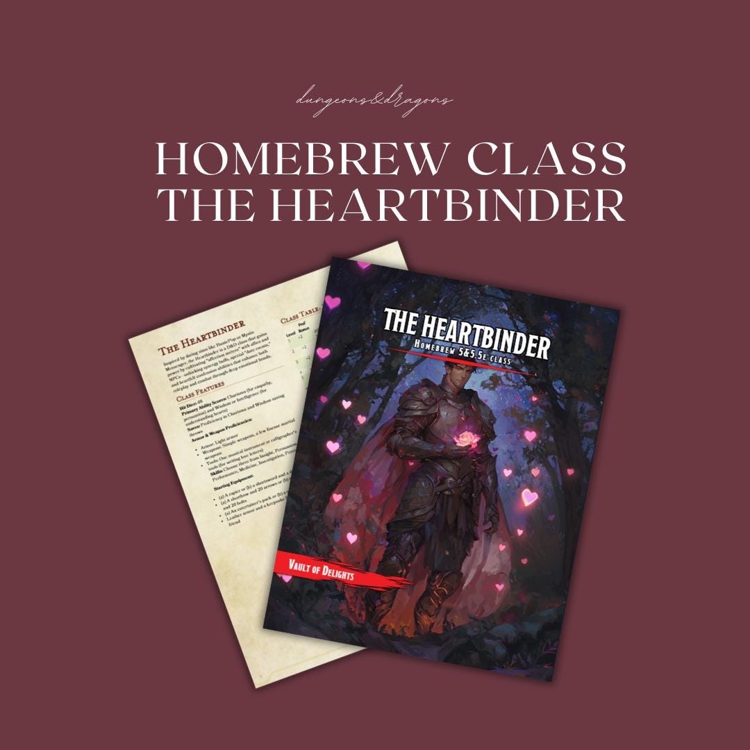 Heartbinder Homebrew Class Guide | Dungeon Master Tools | Dnd Ready to ...