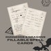 Fillable Spell Cards for D&D DM / Dungeon Master Tools Spell Sheet ...