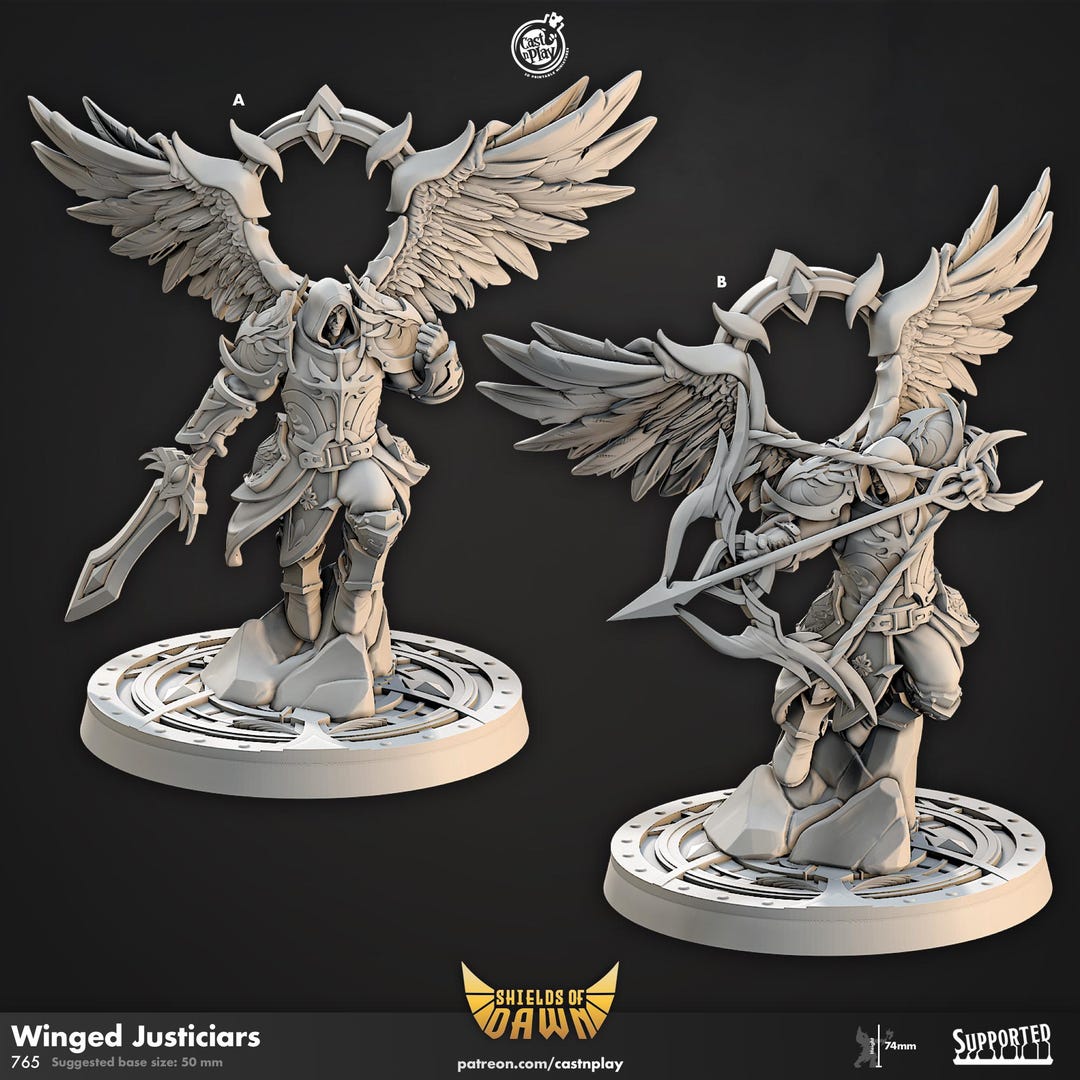 Aasimar Ranger Paladin Miniature Justicier Guardian Figurine Dungeons ...