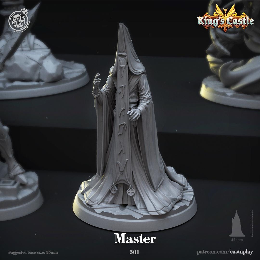 Cleric Miniature Wizard Sorcerer Figurine Dungeons and Dragons Mini RPG ...
