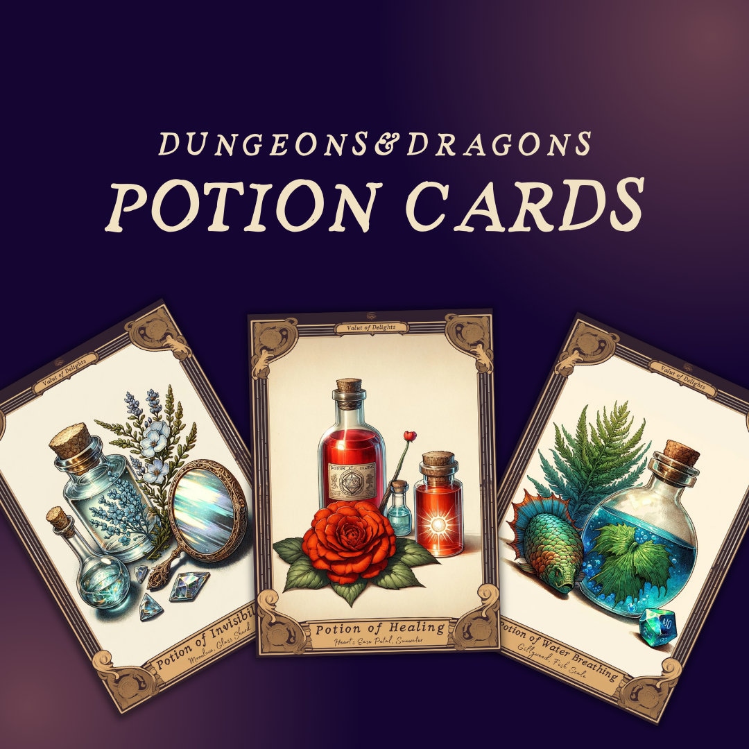 D&D Potions | DM / Dungeon Master Tools | Dnd Cards | Dnd Ready to ...