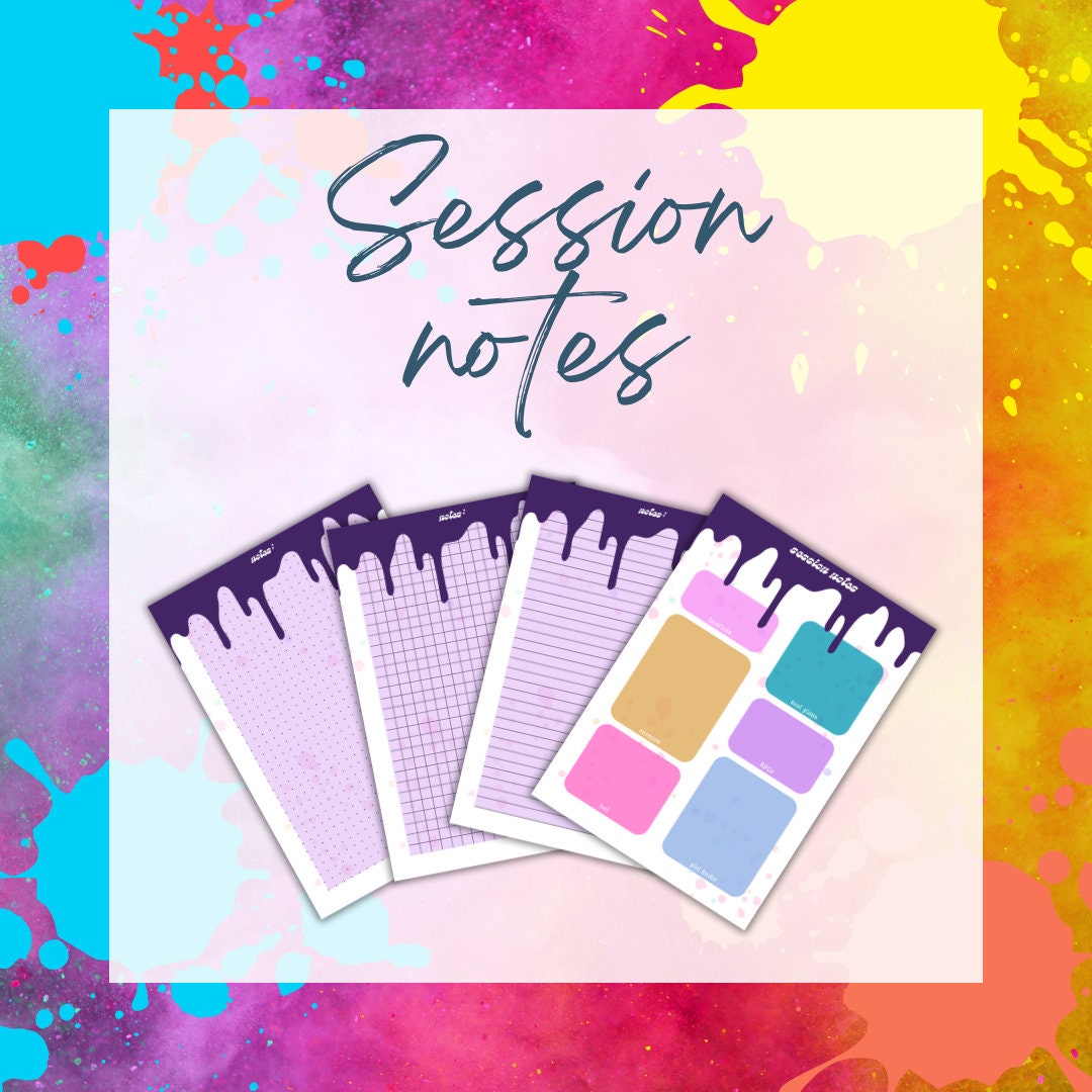 D&D Session Notes | DM / Dungeon Master Tools | Tracker Sheet ...