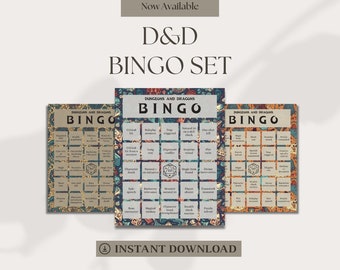 Dungeons and Dragons Bingo Printable Instant Download Game DND TTRPG ...