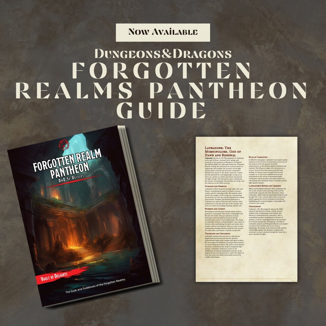 D&D Forgotten Realms Pantheon Guide | DM / Dungeon Master Tools | Dnd ...