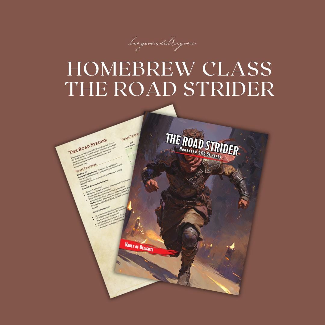 Road Strider Homebrew Class Guide | Dungeon Master Tools | Dnd Ready to ...