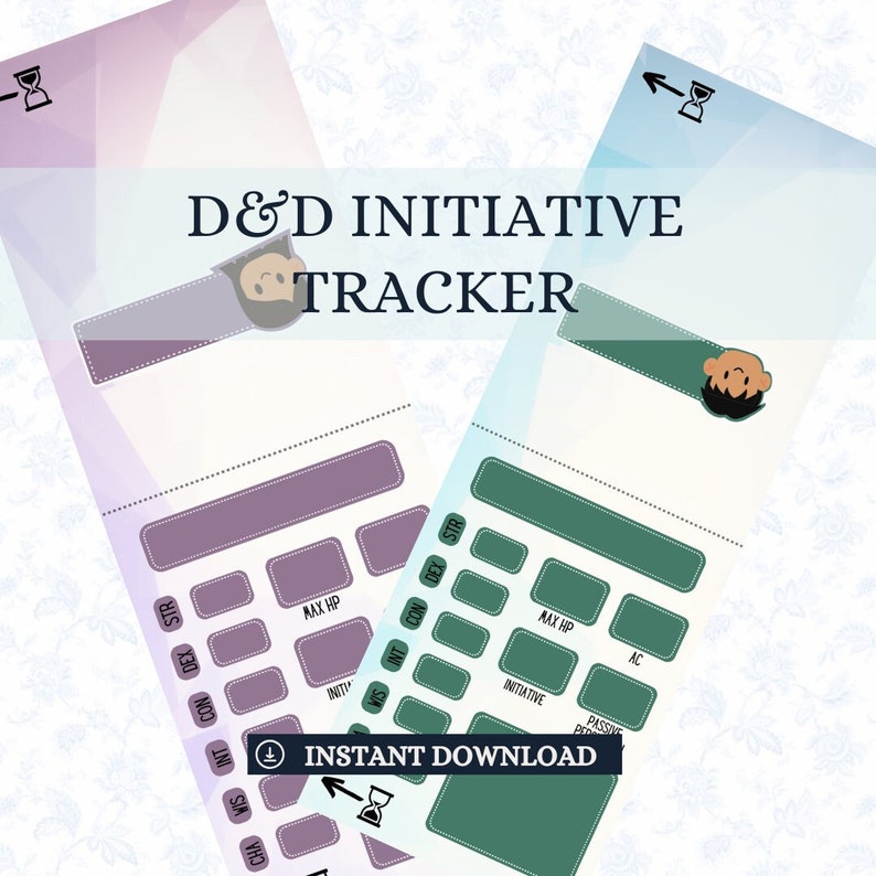 D&D 5e Initiative Tracker Dungeons and Dragons Printable - Etsy