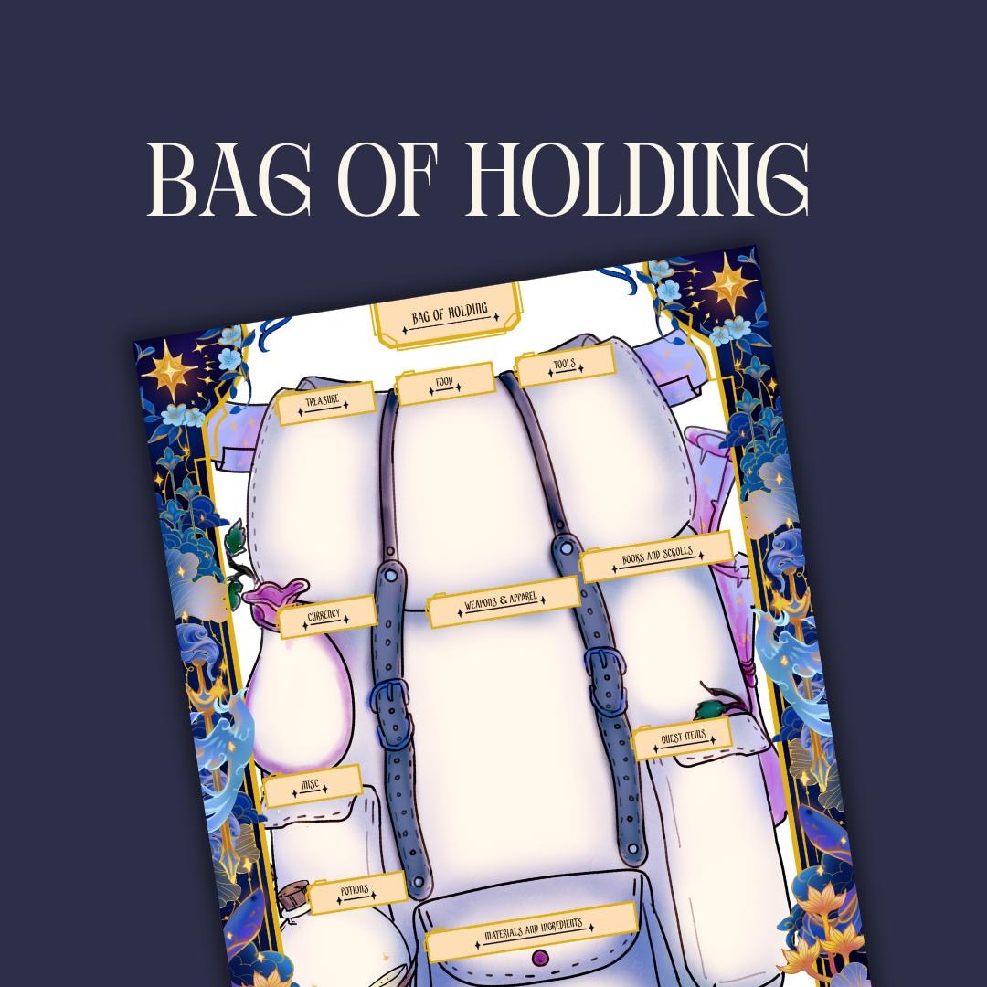 D&D Bag of Holding | Inventory | DM / Dungeon Master Tools | Dnd 5e ...