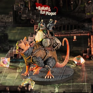 Ratfolk Miniature Enemy Monster Mount BBEG Boss Figurine Dungeons and ...