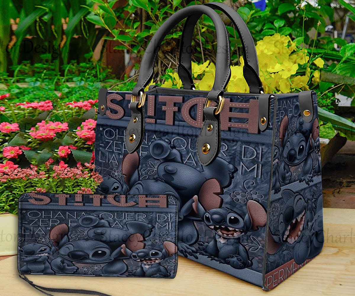 Stitch Disney Bag Lilo and Stitch Leather Handbag & Wallet - Etsy