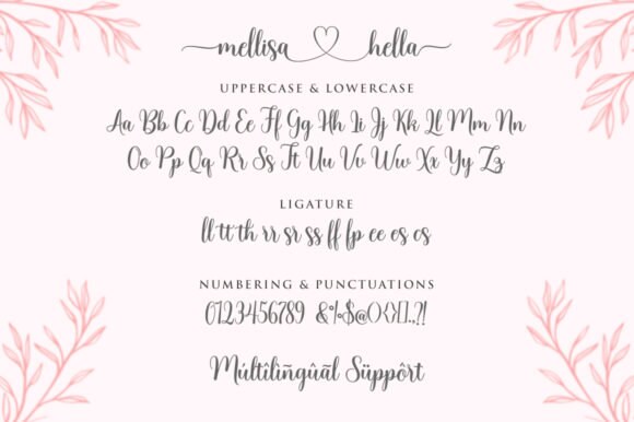 Font With Tail, Font With Heart, Wedding Font, Swashes Font ...