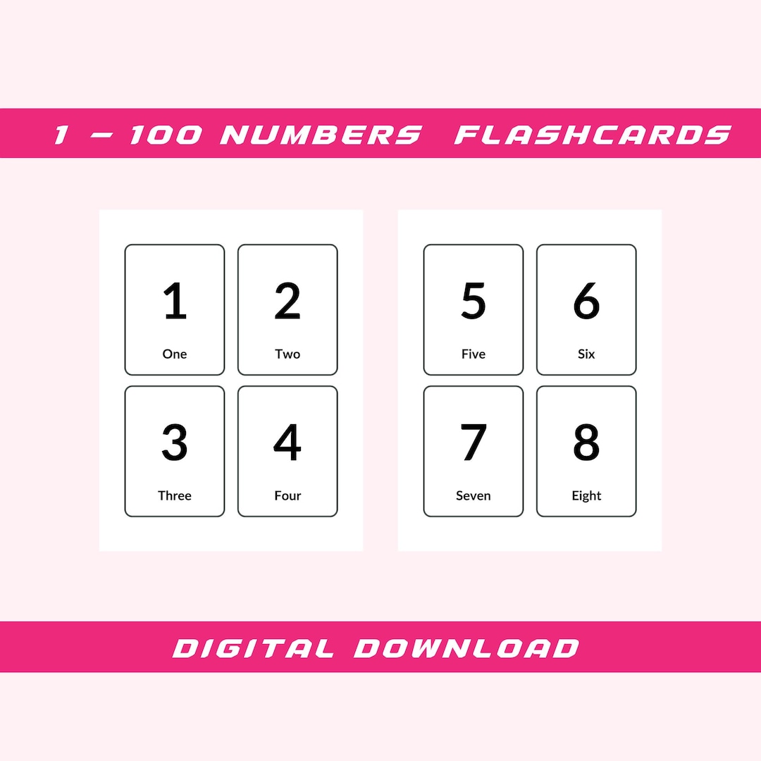Counting Fun Ahead: Printable Number Cards 1-100 for Toddlers ...