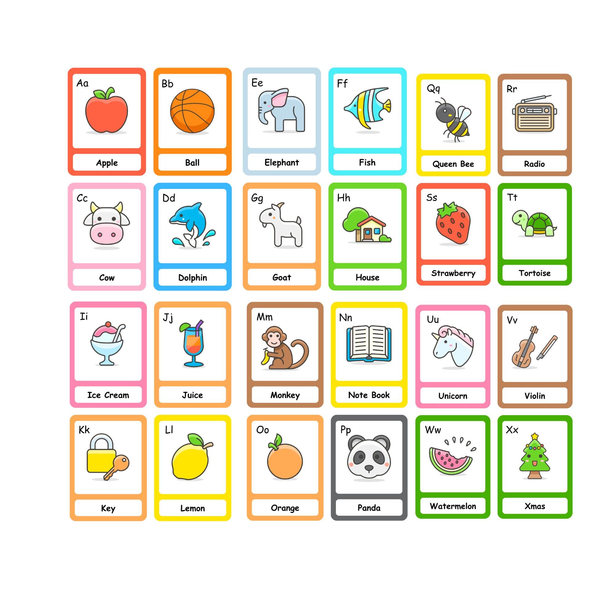 Printable Alphabet Flashcards Kindergarten Flashcards Preschool ...