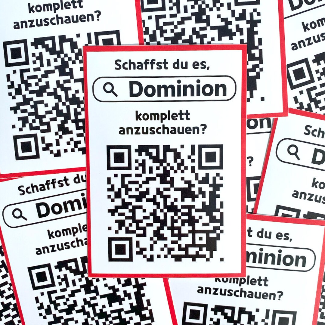 10 Dominion in German QR Code Stickers for Activism, Weatherproof - Etsy