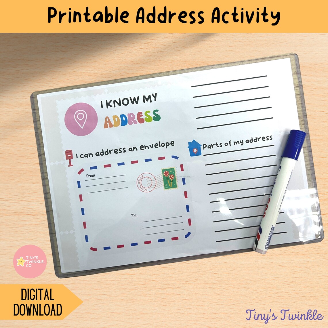 Address Kids Activity I Printable Address Practice I Educational ...