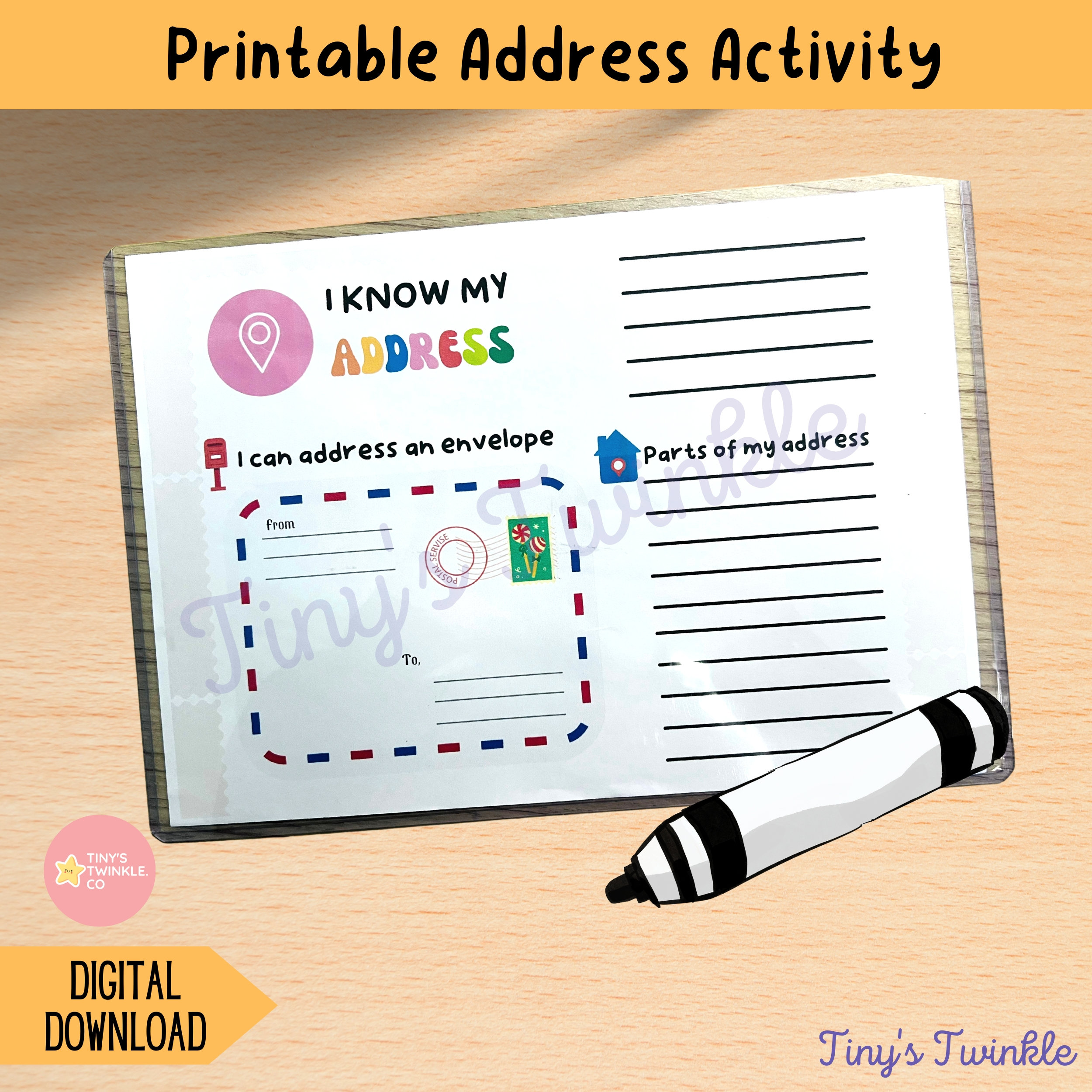Address Kids Activity I Printable Address Practice I Educational ...