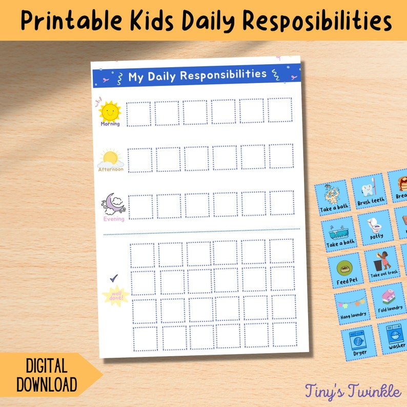 Daily Responsibilities Chore Chart Icons EXPANSION PACK - Etsy