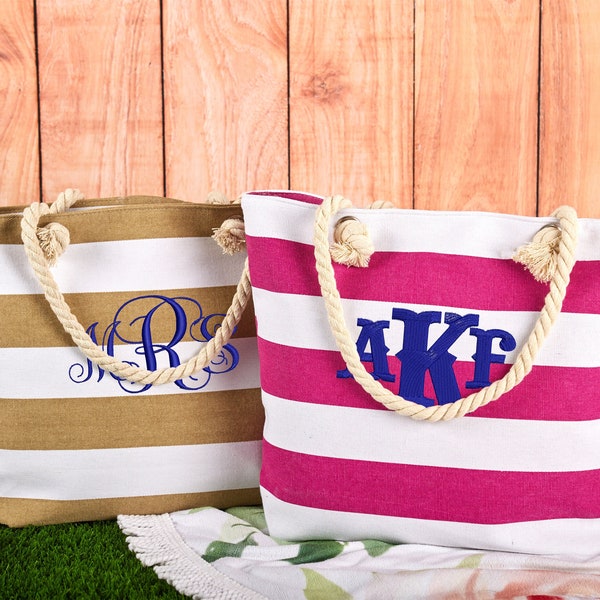 Monogram Beach Bag - Etsy