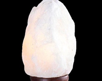 RARE White/blush Himalayan Salt Lamp With EXOTIC ONYX Stone Base Over ...