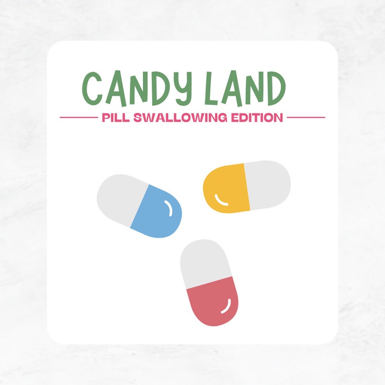 Candy Land Pill Swallowing Edition Worksheet Printable - Etsy
