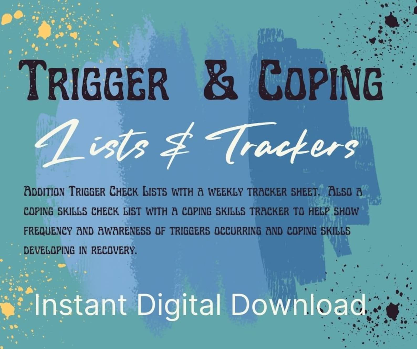 Trigger Check List Coping Check List - Etsy