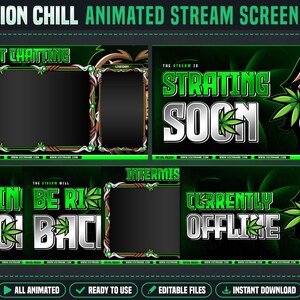 Lion Chill Overlay Pack Ape Stream Overlays Overlay for Twitch/dicscord ...