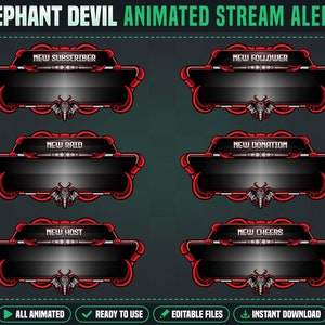 Devil Elephant Overlay Pack Red Overlay Thematic Overlay Overlay for ...