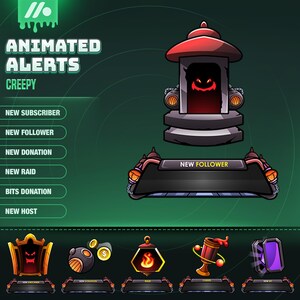 Spooky Theme Twitch Alert Premade Twitch Alert Stream Alerts for Twitch ...