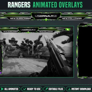 Professional Green Overlay for Stream | Green Theme Overlay | Clean ...
