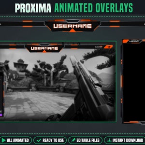 ORANGE Twitch Overlay Package - Orange Twitch Theme | Stream Overlay ...
