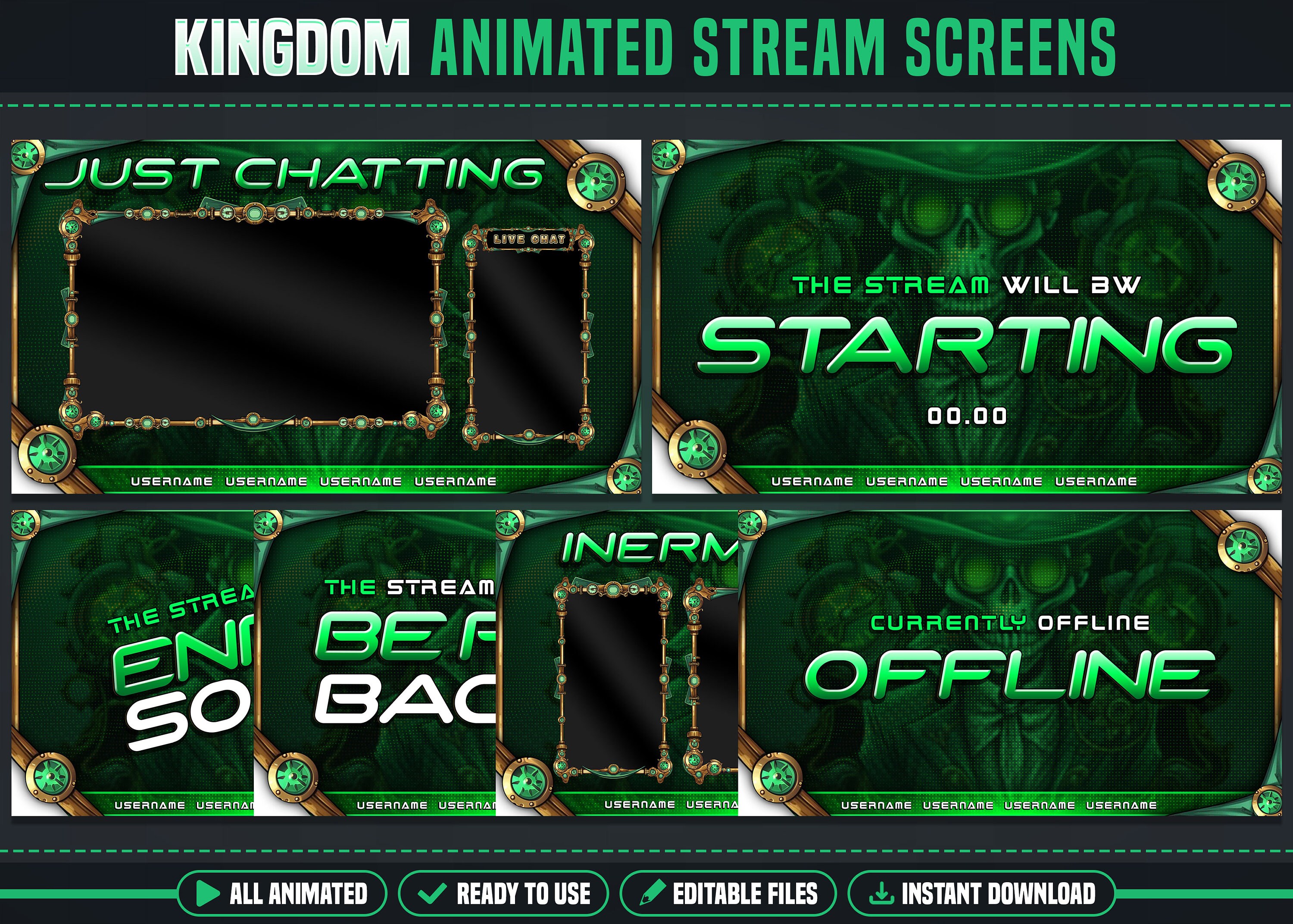 Kingdom Forgotten Stream Overlay Package Kingdom Forgotten Twitch ...