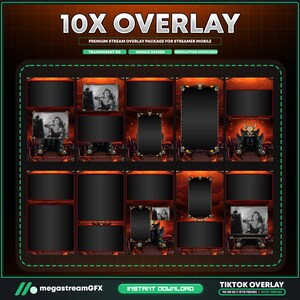 Tiktok Overlay With Demonic, Creepy, Satanic, Red Color Theme Devil ...