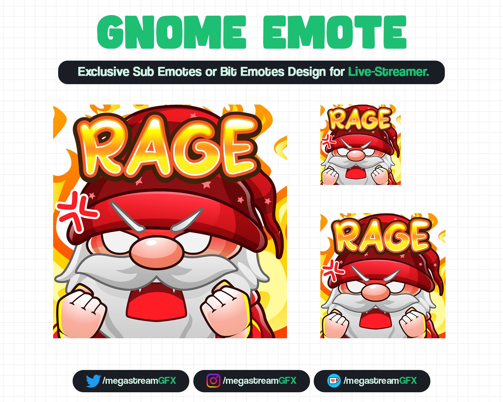 6x Gnome Emotes for Twitch Christmas Theme Emotes Youtube Emotes ...