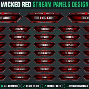 Red Vibes Overlay Professional Red Overlay Twitch Overlay, Alert ...