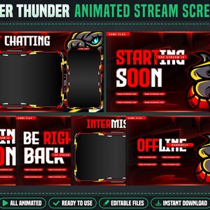 Stream Overlay Pack Viper Thunder Fantasy Stream Overlays Overlay for ...