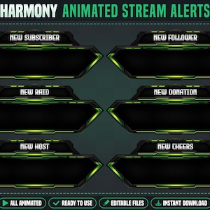 Green Vibes Overlay Clean Overlay Stream Overlays Package for Twitch ...