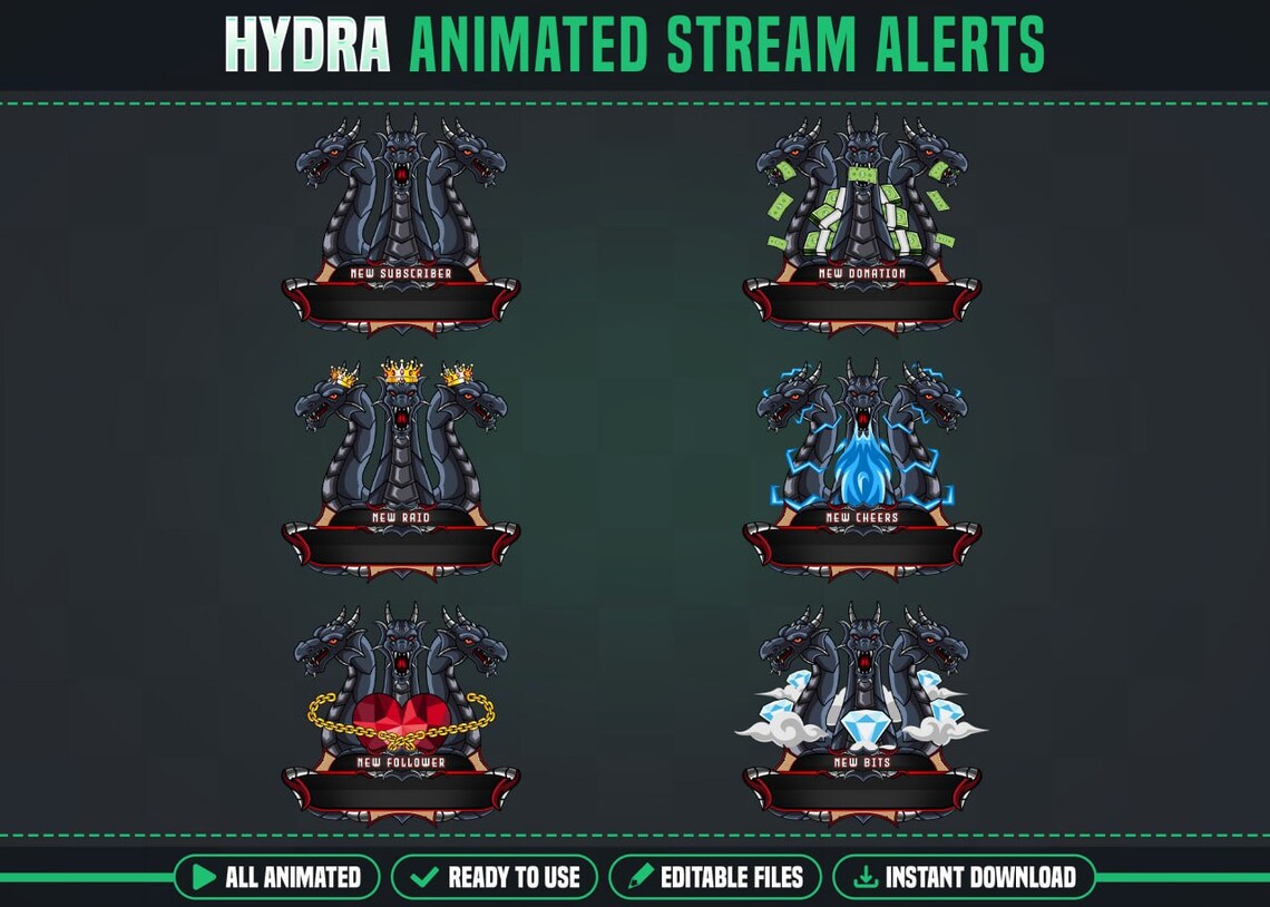 Mythology Hydra Tream Overlay Package Thematic Overlay Overlay for ...