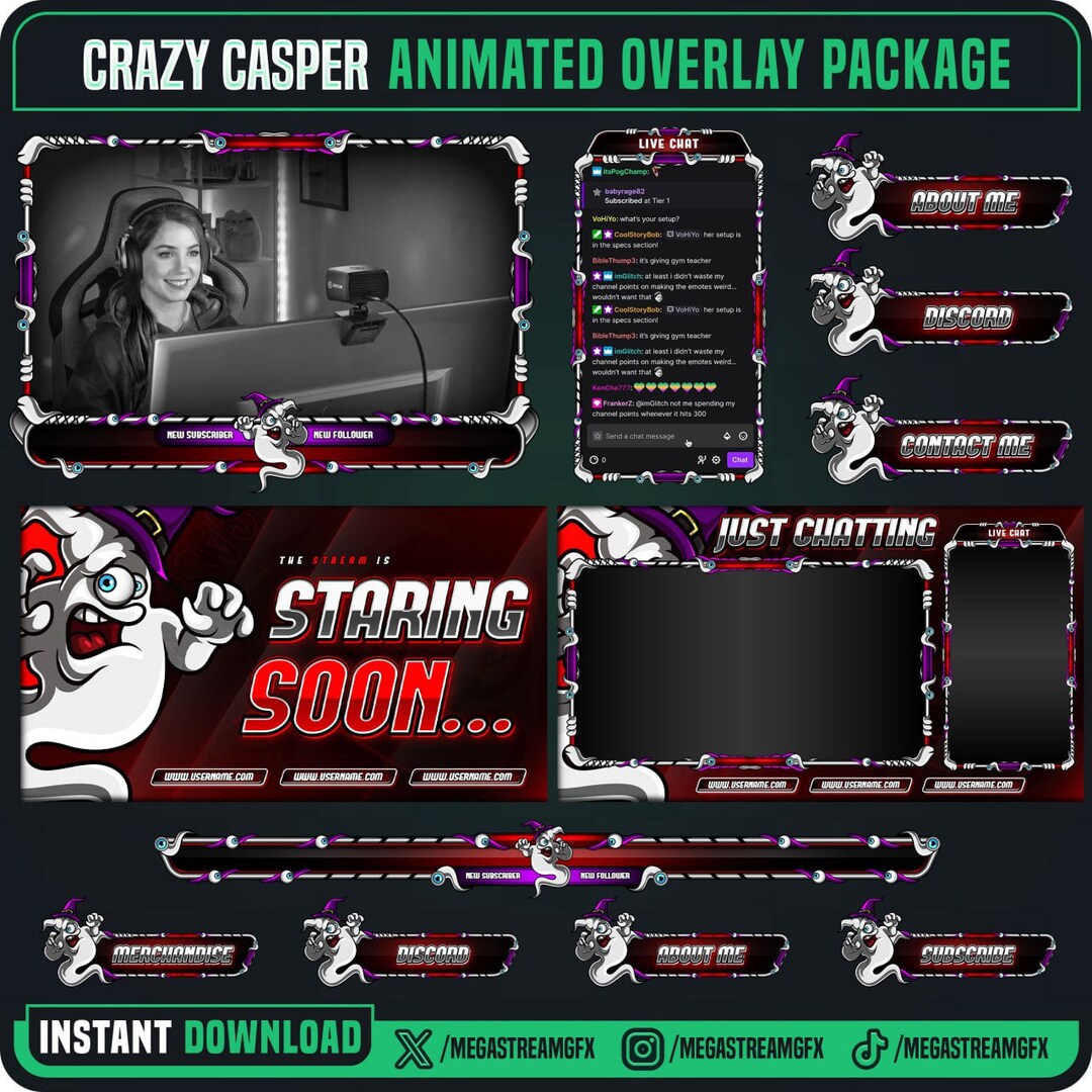 Crazy Cesper Overlay Pack Spooky Overlay Thematic Overlay Overlay for ...