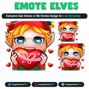 6x Elves Emotes for Twitch Christmas Theme Emotes Youtube Emotes ...