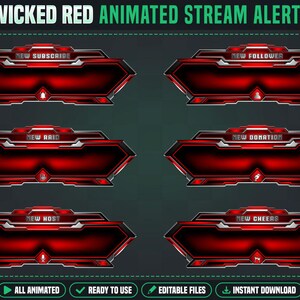 Red Vibes Overlay Professional Red Overlay Twitch Overlay, Alert ...