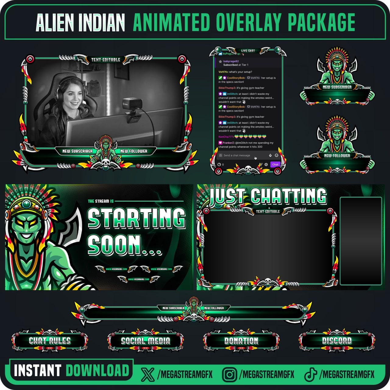 Alien Indian Stream Overlay Pack - Eksklusif Overlays - Overlay for ...