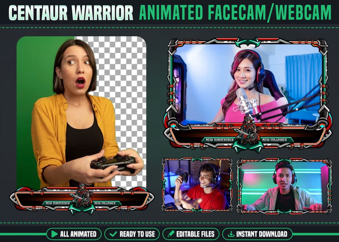 Centaur Warrior Stream Overlay Pack Heroic Fantasy Overlays Overlays ...