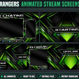 Professional Green Overlay for Stream | Green Theme Overlay | Clean ...
