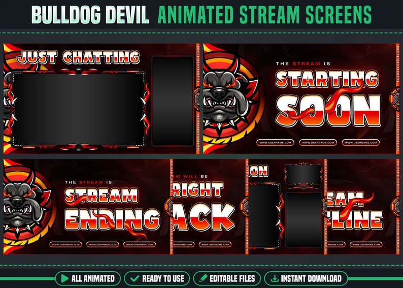 Satanic Bulldog Overlay Pack Thematic Overlay Animal Overlays Overlay ...