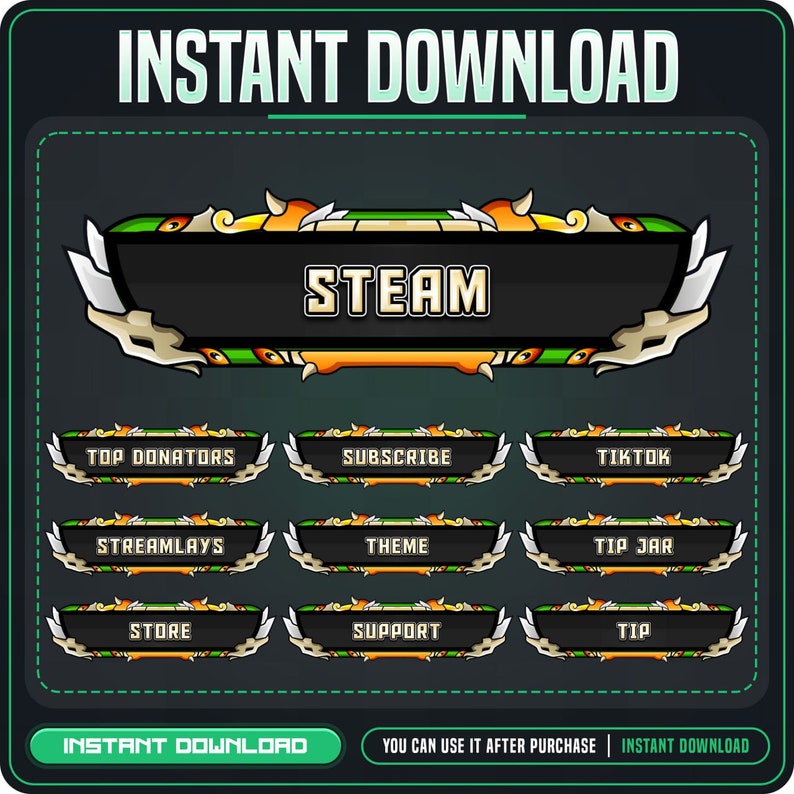 50x Kingdom Theme Panels Twitch Panels Customize Text Twitch Panels ...