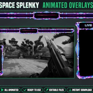 Space Spelunky Stream Overlay Package Splenky Twitch Package spelunky ...