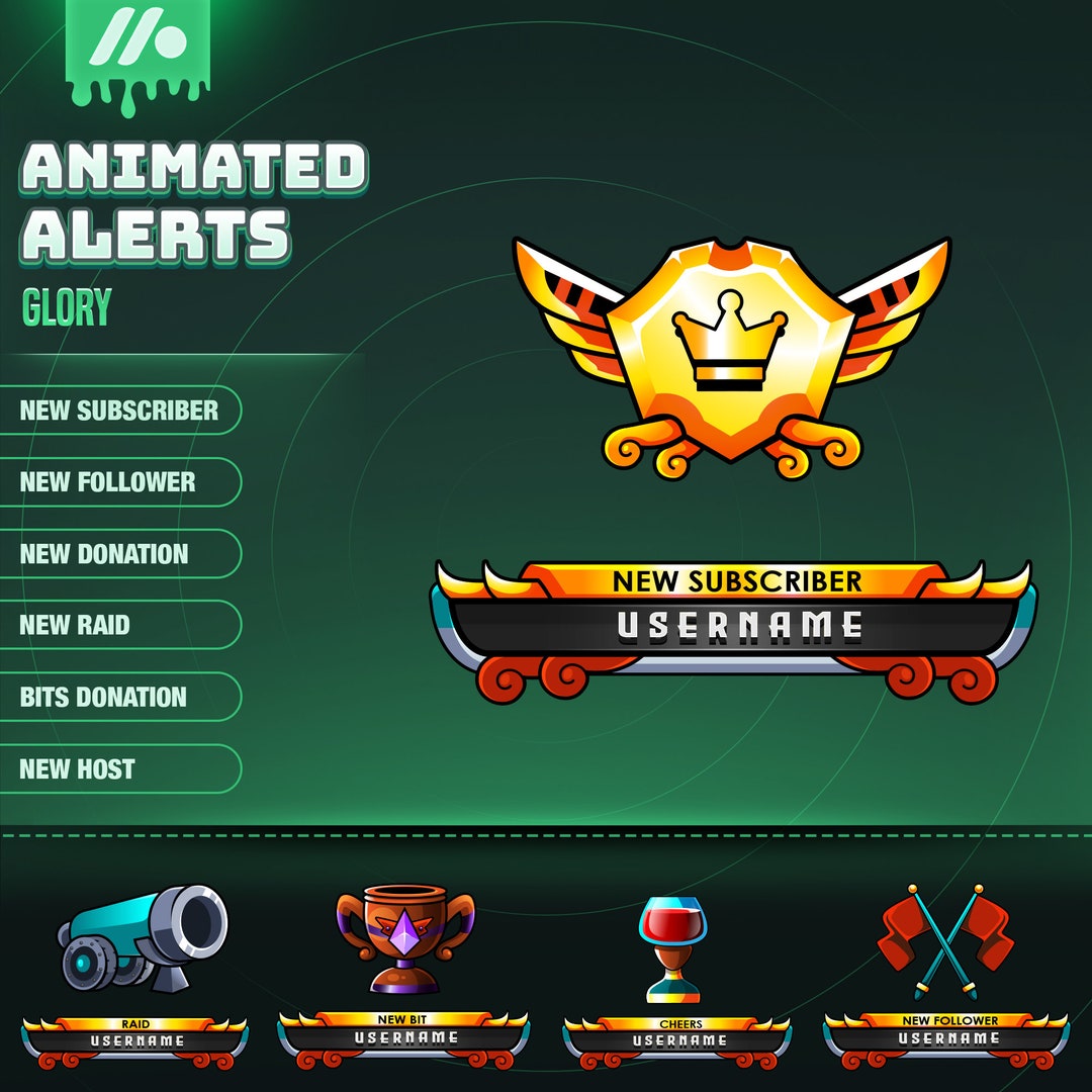 Glory Stream Alert Pack Kingdom Theme Alert Premade Twitch Alert Stream ...