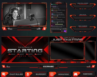 Twitch Profile Banner Red Night Twitch Banner (Instant Download) - Etsy