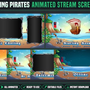 Viking Pirates Stream Overlay Package Viking Twitch Overlay Twitch ...